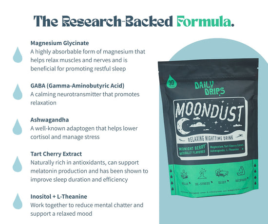 Moondust | Melatonin-Free Sleep Drink Mix with Magnesium & Ashwagandha ...